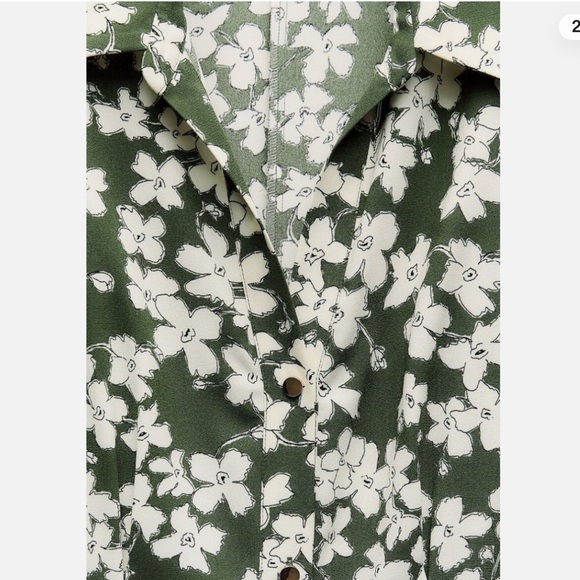 Zara | Dresses | Nwt Zara Floral Print Shirt Dress | Poshmark